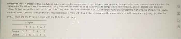 Solved Crossover trial: A crossover trialis a type of | Chegg.com