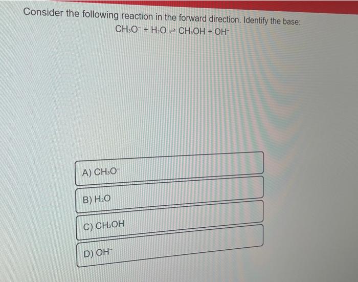 Solved Consider the following reaction in the forward | Chegg.com