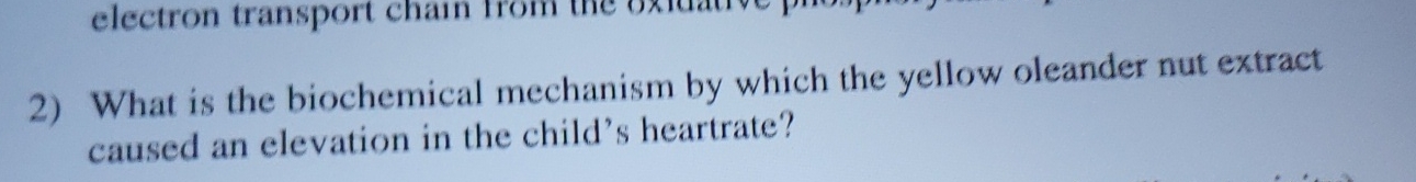 Solved What is the biochemical mechanism by which the yellow | Chegg.com