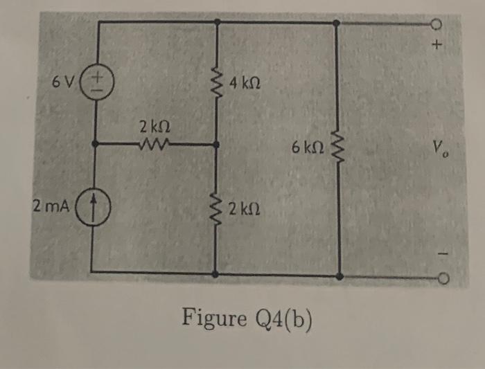 Solved Use superposition princple to find the voltage Vo | Chegg.com