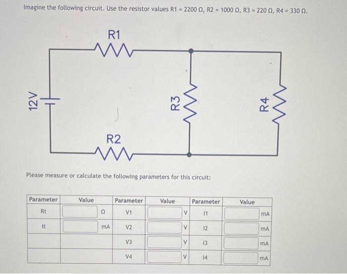 Solved Imagine the following circuit. Use the resistor | Chegg.com