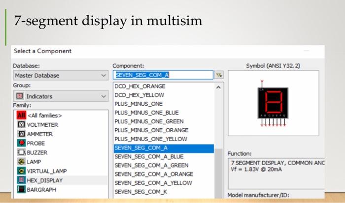 Solved Exercise 1 Using multisim design the 7-segment | Chegg.com
