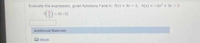 Solved Evaluate the expression, given functions f and | Chegg.com