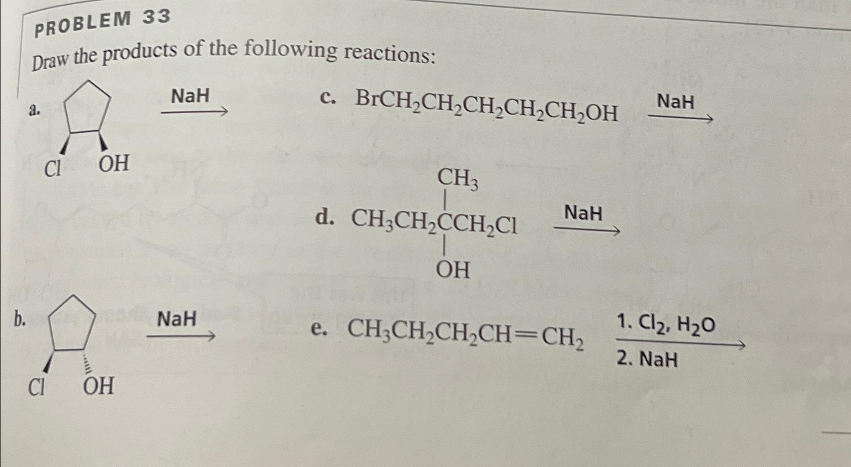 Solved PROBLEM 33Draw the products of the following | Chegg.com