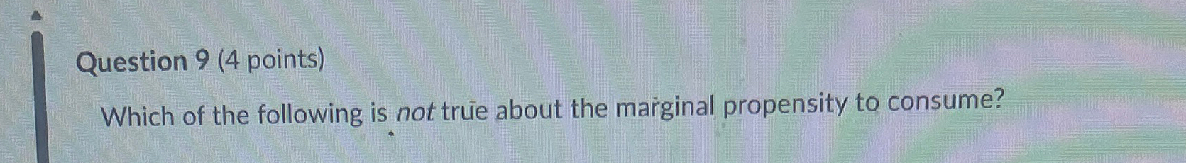 Solved Question 9 (4 ﻿points)Which of the following is not | Chegg.com