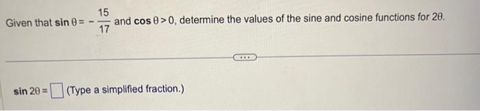 Solved Use identities to find the following. Do not use a | Chegg.com