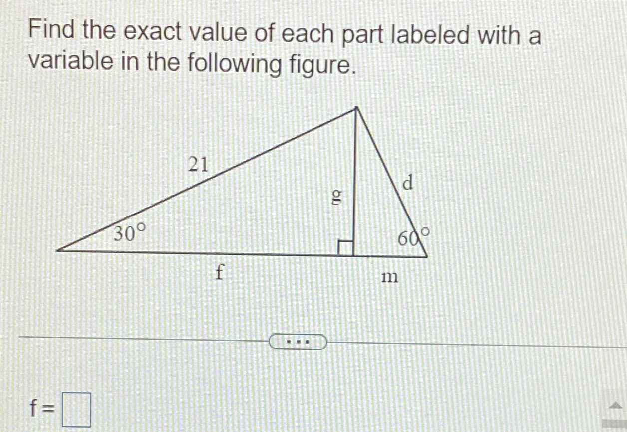 Solved Find the exact value of each part labeled with a | Chegg.com