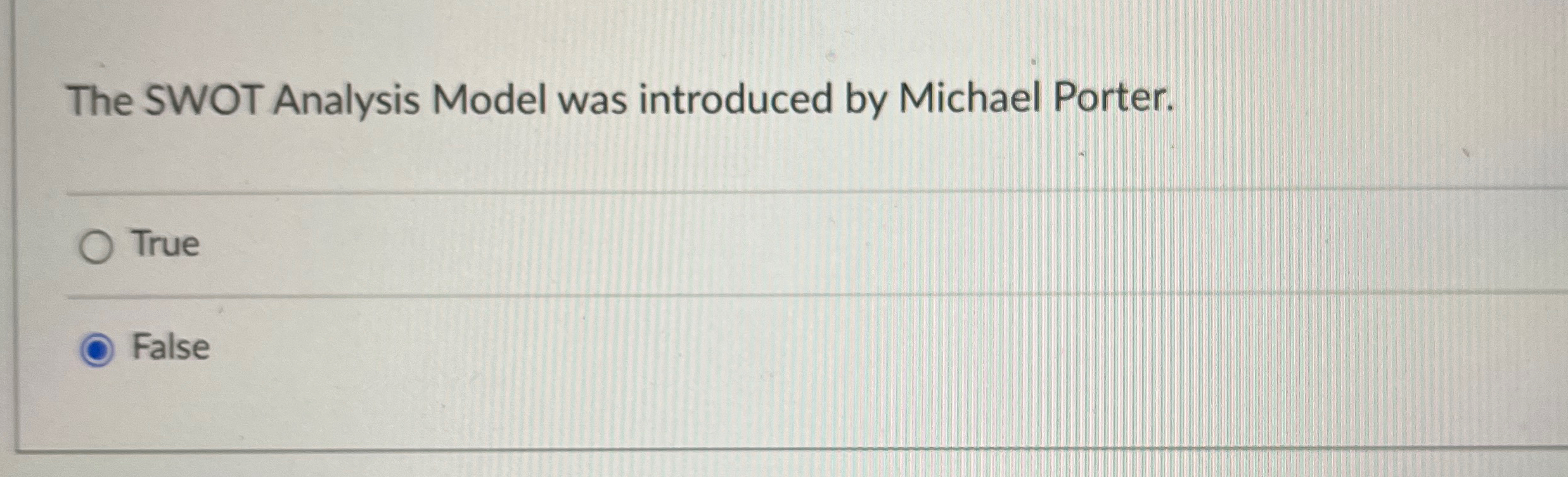 Solved The SWOT Analysis Model was introduced by Michael | Chegg.com