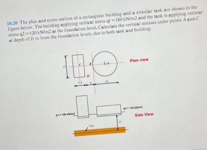 Solved 10.20 The plan and cross section of a rectangular | Chegg.com