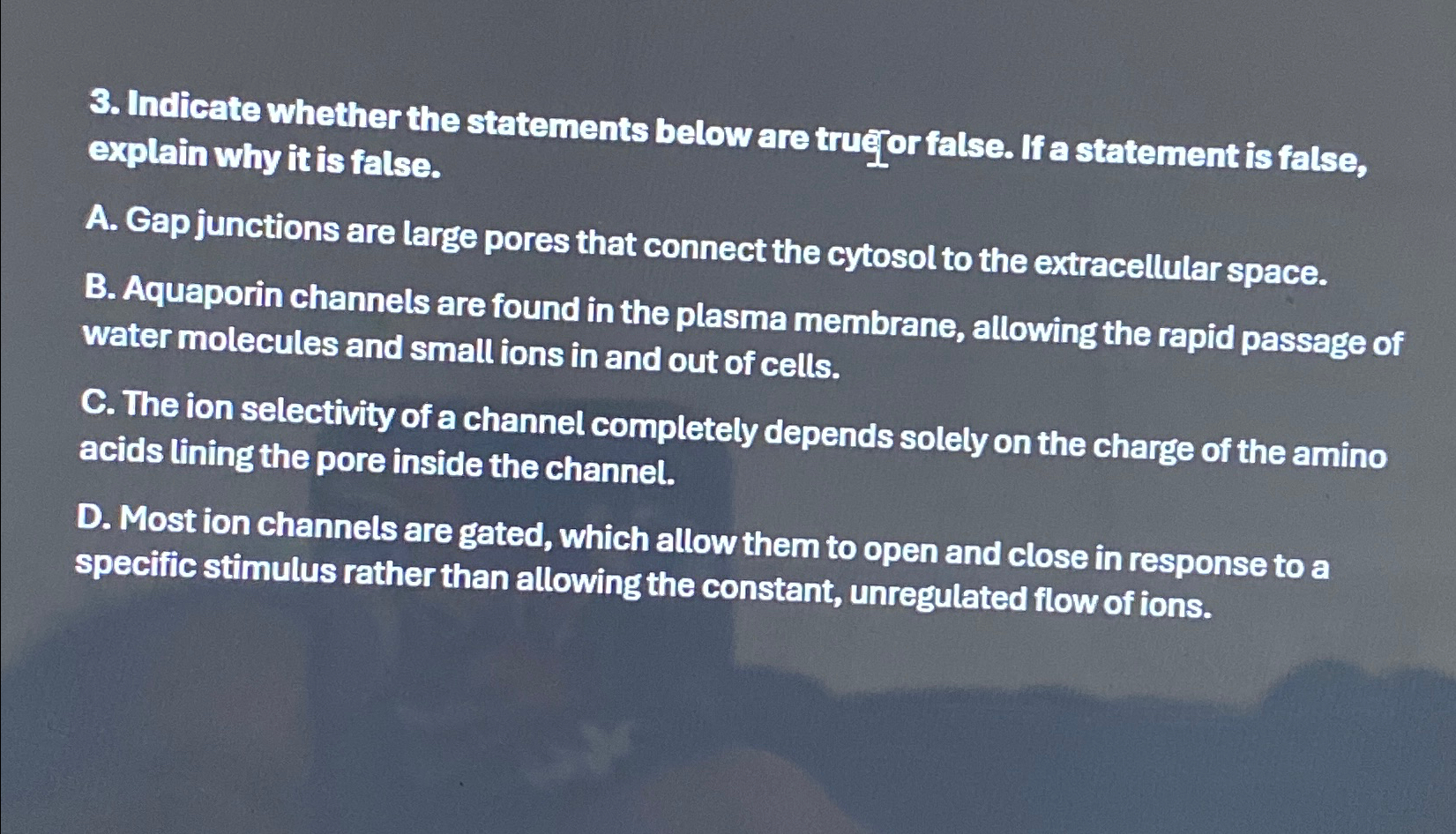 Solved Indicate whether the statements below are true | Chegg.com