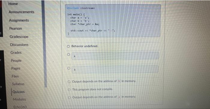 Solved - Incliade ciostreans Behavior undefined. Output | Chegg.com