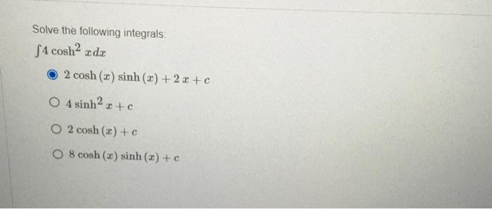 Solved Solve the following integrals | Chegg.com