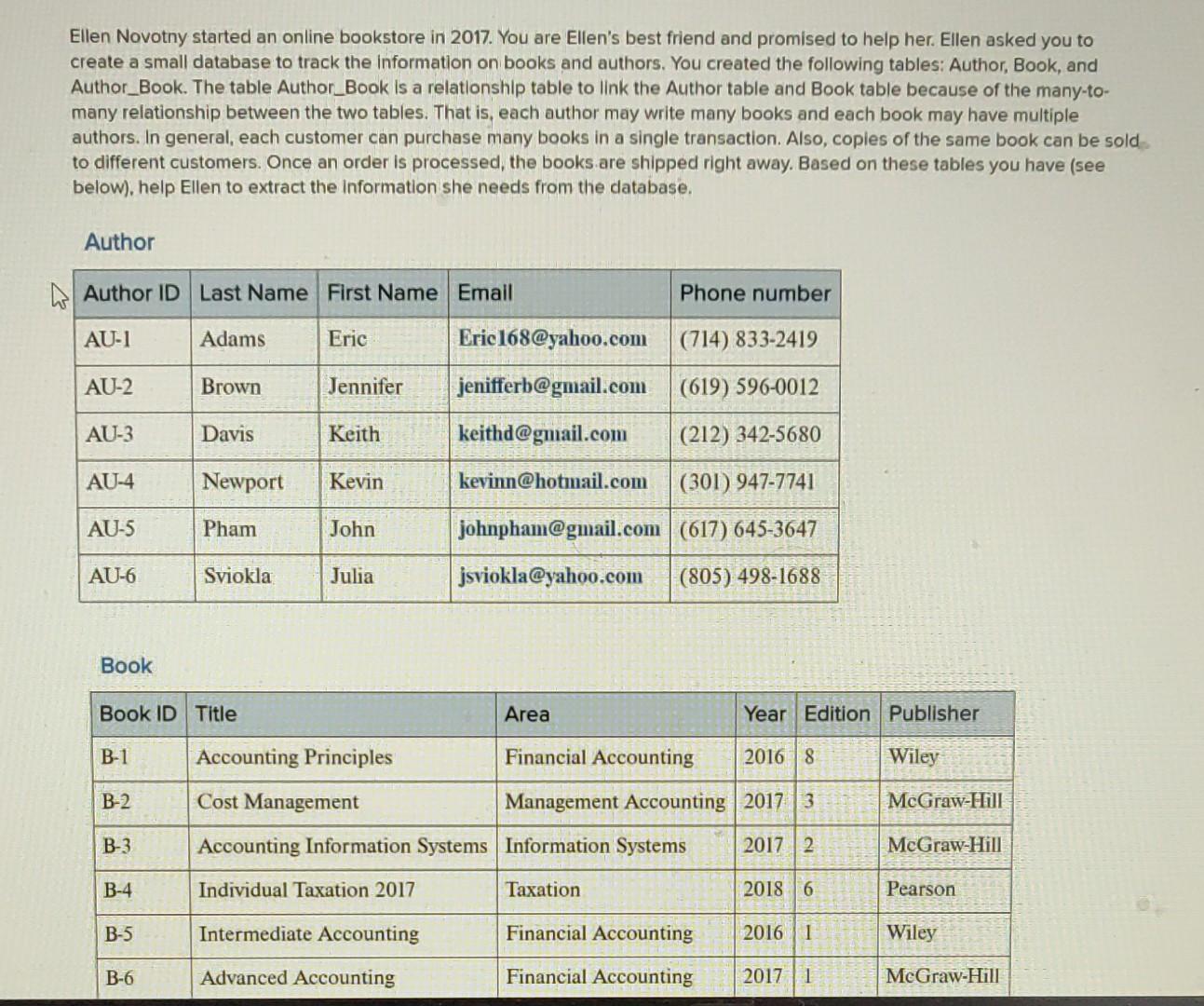step by step in ms access .First make a table then | Chegg.com
