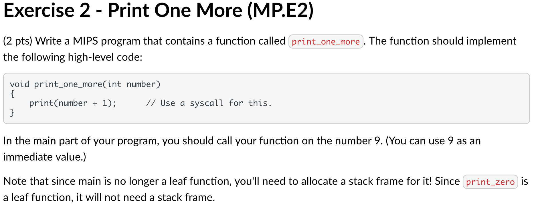Solved Exercise 2 - ﻿Print One More (MP.E2)(2 ﻿pts) ﻿Write a | Chegg.com