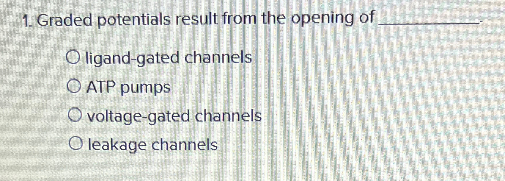 Solved Graded potentials result from the opening | Chegg.com