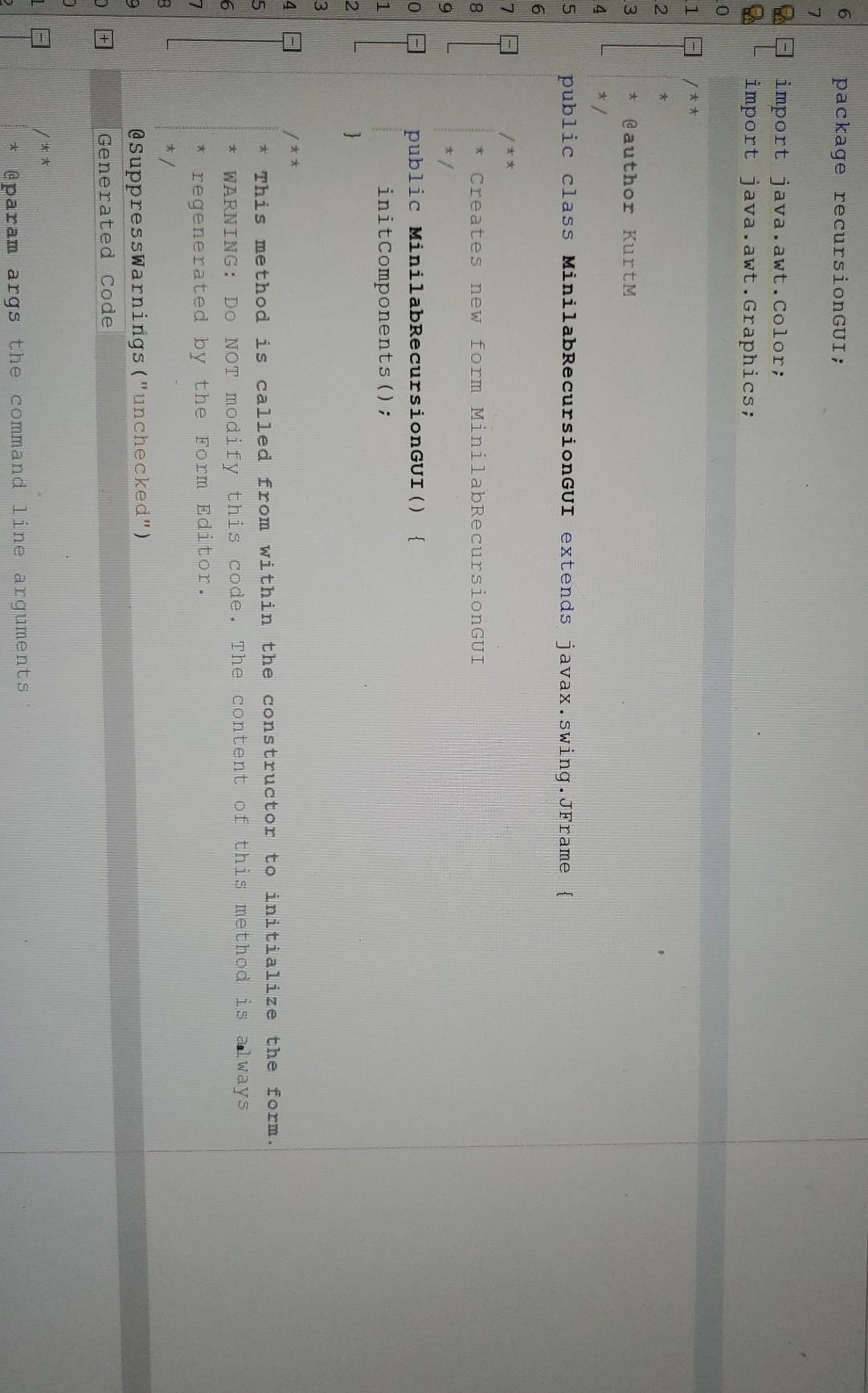 CSC110AB MinilabRecursion You are to write a class | Chegg.com