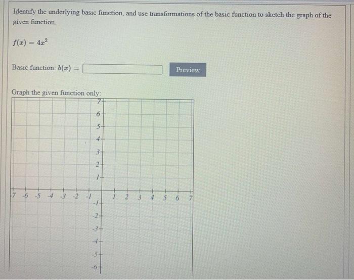Solved Identify the underlying basic function, and use | Chegg.com