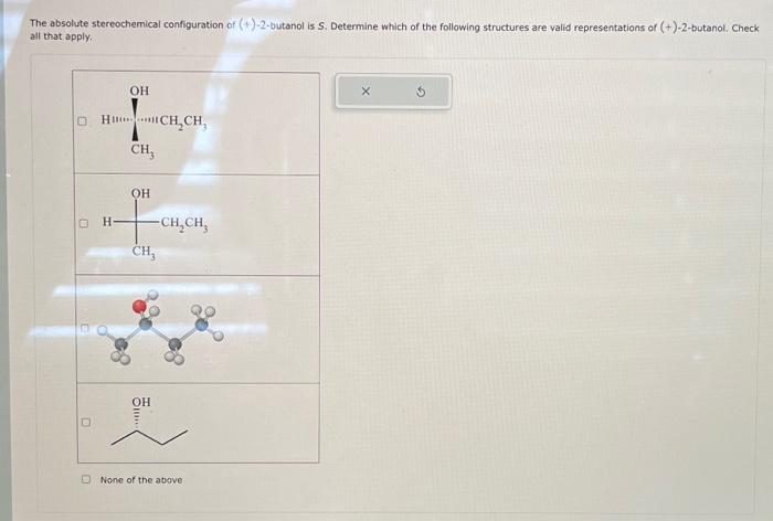 Solved The absolute stereochemical configuration of | Chegg.com