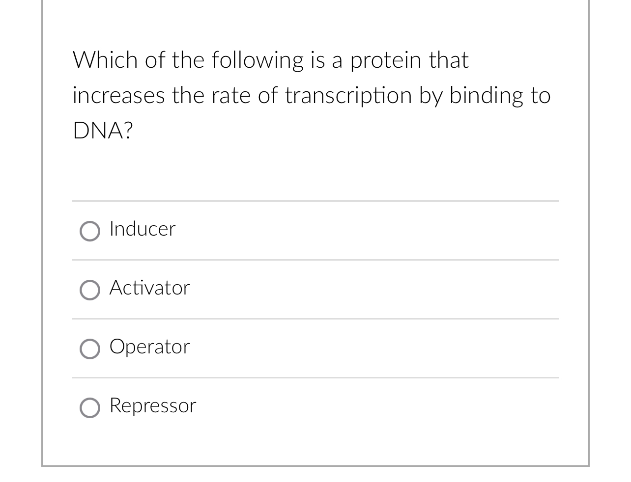 Solved Which of the following is a protein that increases | Chegg.com
