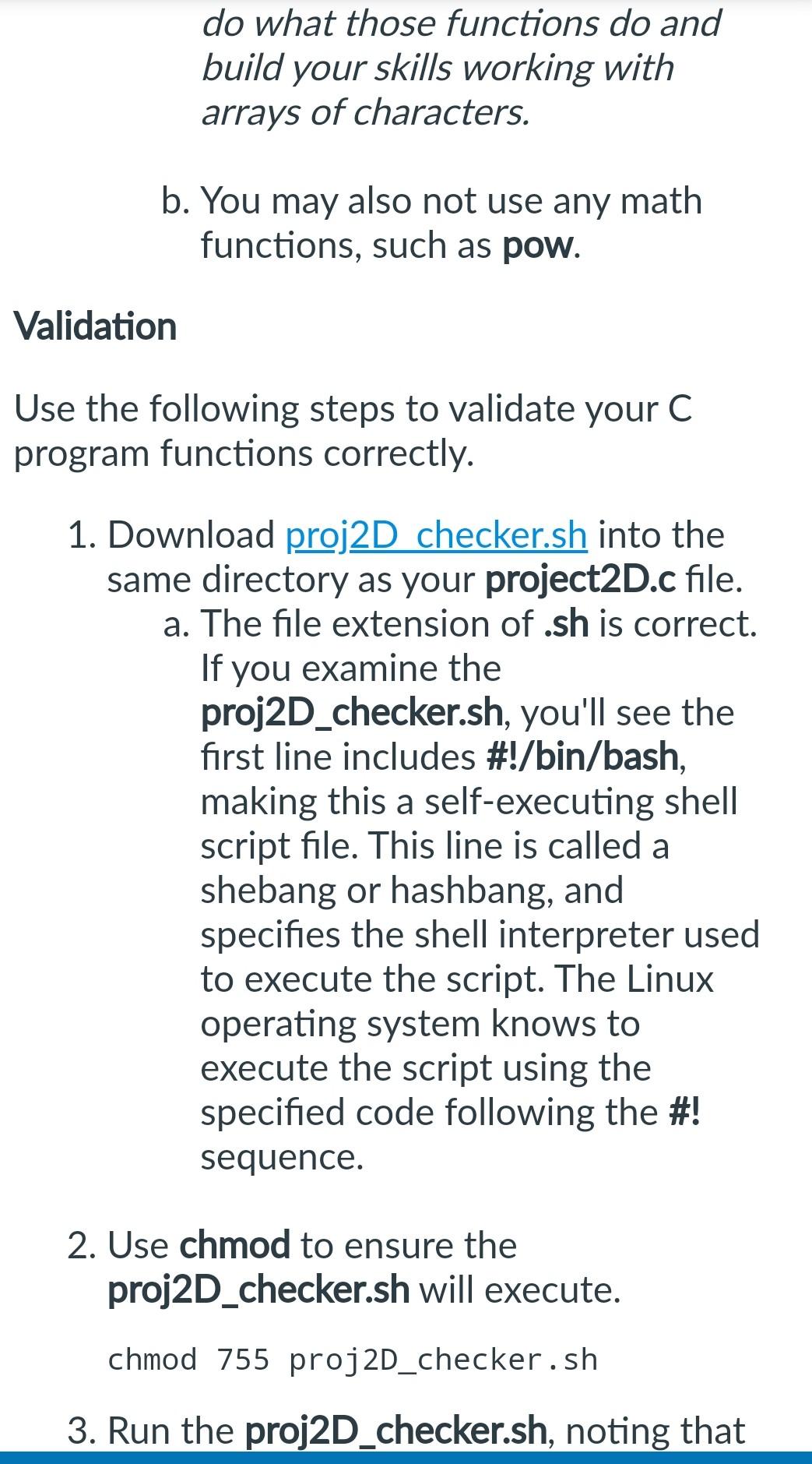 Solved Assignment For this assignment you will write a C | Chegg.com