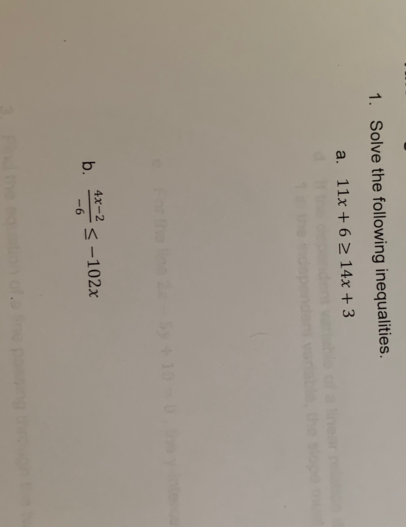 Solved Solve the following | Chegg.com