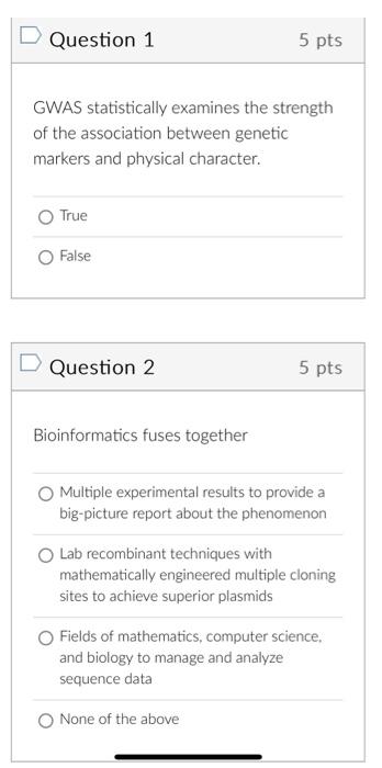 Solved GWAS statistically examines the strength of the | Chegg.com