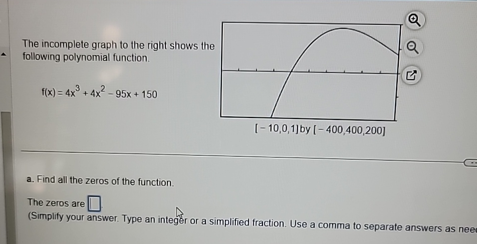 Solved The incomplete graph to the right shows the following | Chegg.com