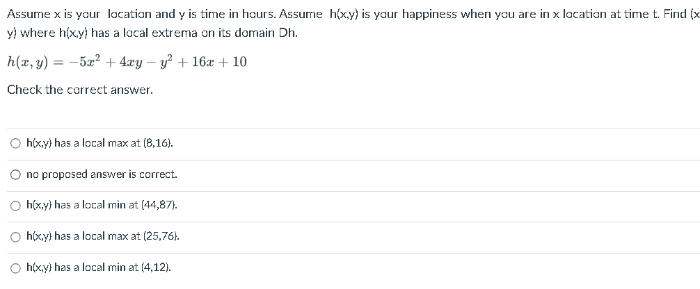 Solved Assume x is your location and y is time in hours. | Chegg.com Solved Assume x is your location and y is time in hours. | Chegg.com