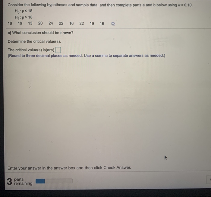 Solved b) determine the test statisticsc) what conclusion | Chegg.com