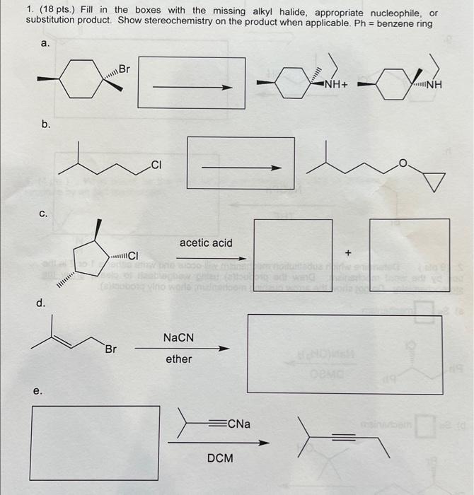 Solved 1. ( 18 pts.) Fill in the boxes with the missing | Chegg.com Solved 1. ( 18 pts.) Fill in the boxes with the missing | Chegg.com