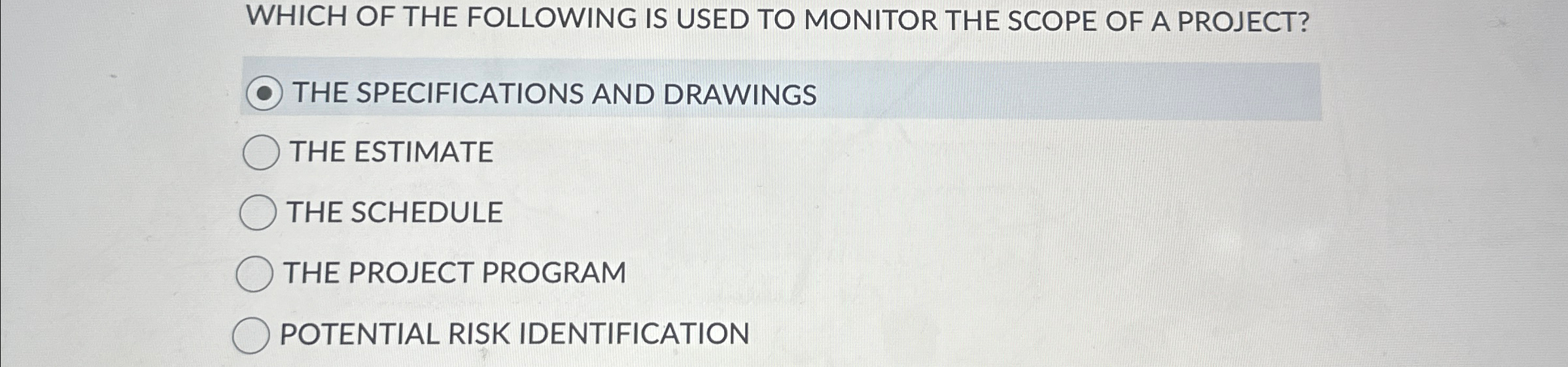 Solved WHICH OF THE FOLLOWING IS USED TO MONITOR THE SCOPE | Chegg.com