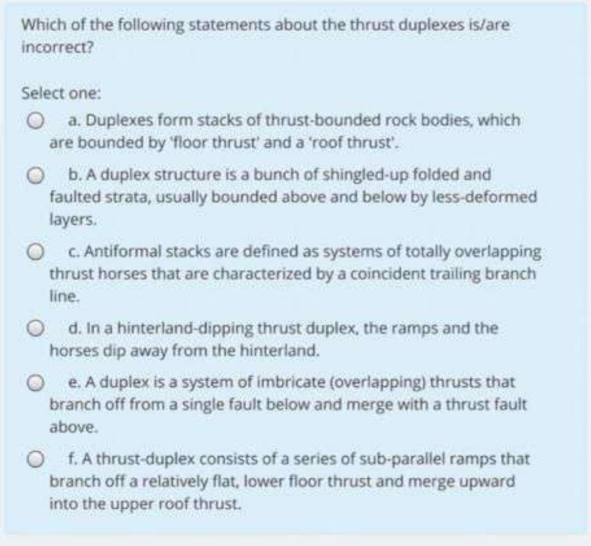Solved Which of the following statements about the thrust | Chegg.com