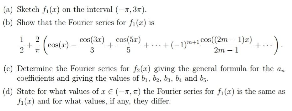 Solved Let f:R→R denote a 2π-periodic function which is | Chegg.com