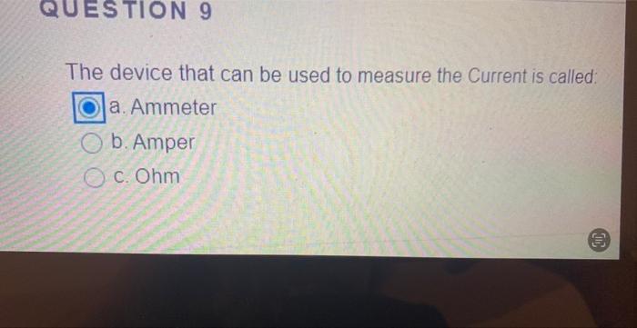 Solved The device that can be used to measure the Current is | Chegg.com