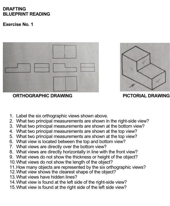 Solved LOGO 10152 ORTHOGRAPHIC DRAWING PICTORIAL DRAWING 1. | Chegg.com