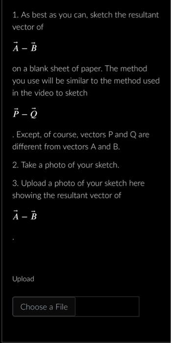 Consider the vectors A and B. Sketch the resultant | Chegg.com