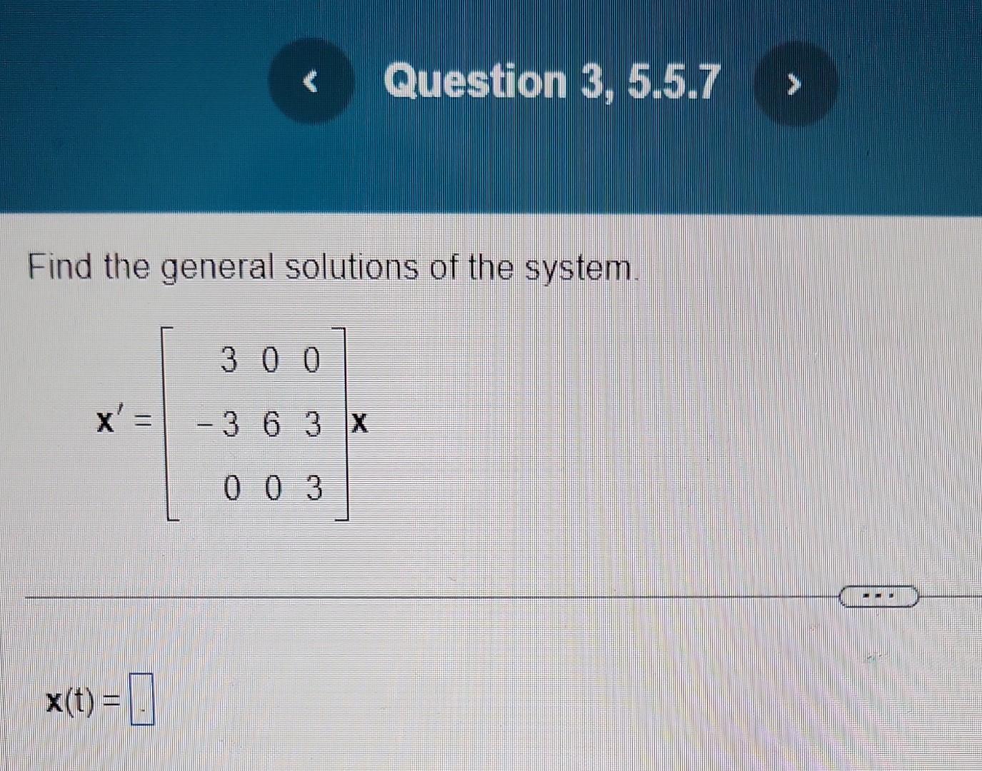 Solved Find the general solutions of the system. | Chegg.com