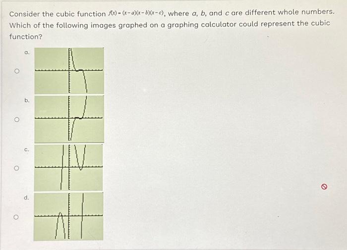 Solved Consider the cubic function f(x)=(x-a)(x-b)(x-c), | Chegg.com