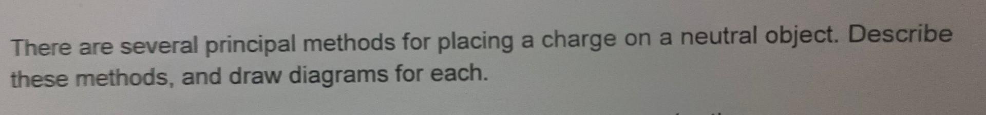 Solved There are several principal methods for placing a | Chegg.com
