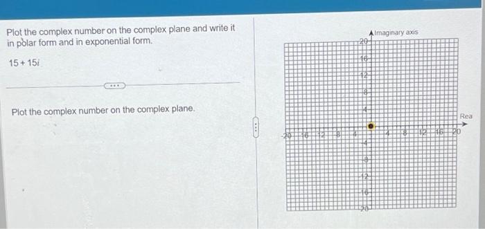 Solved Plot the complex number on the complex plane and | Chegg.com