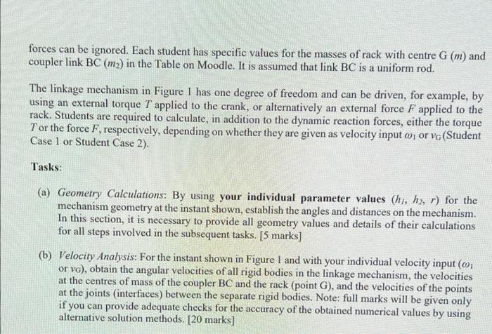 Solved Aim: To conduct a full kinematic analysis and | Chegg.com