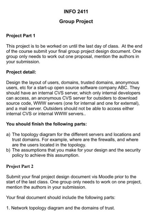 Solved Project Part 1 This project is to be worked on until | Chegg.com