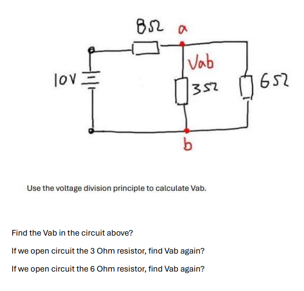 Please solve: Use the voltage division principle to | Chegg.com