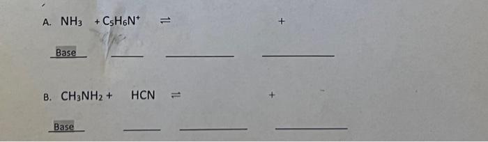 Solved complete and tell whether theyre conjugate base, | Chegg.com