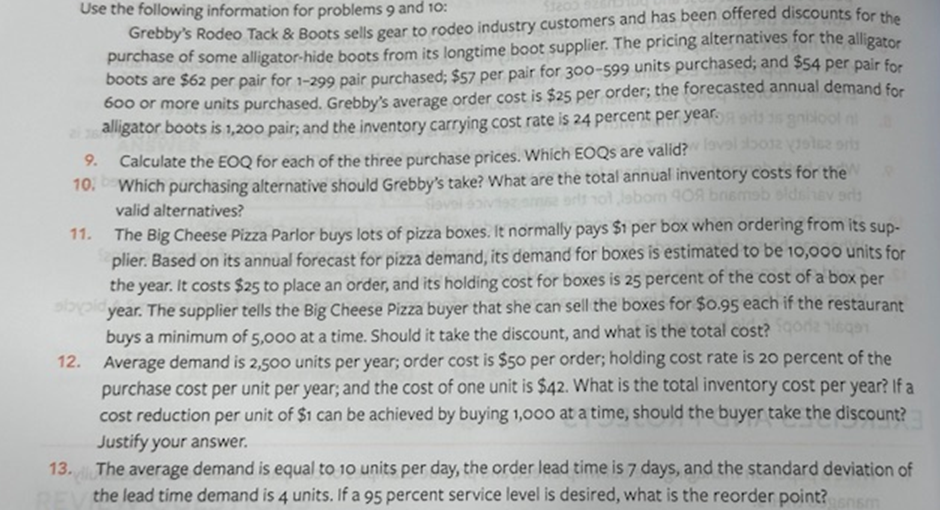 Solved I only need asisitance with question 11 ﻿& 13, | Chegg.com