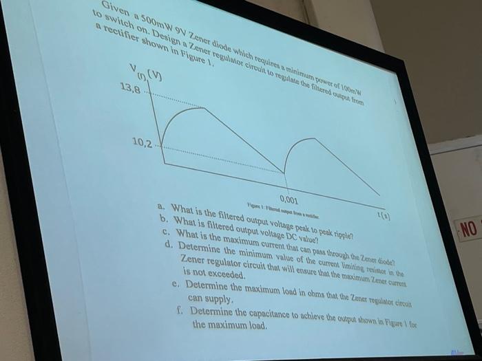 Solved b. What is filtered output voluage peak to peak | Chegg.com