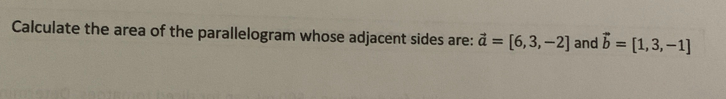 Solved Calculate the area of the parallelogram whose | Chegg.com