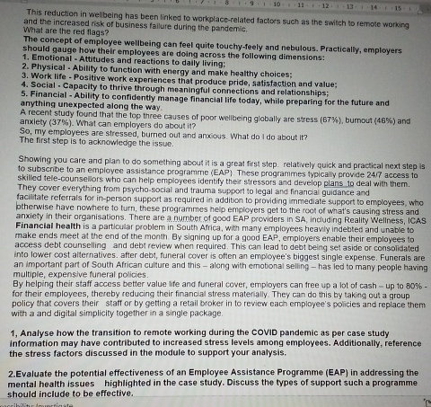 Solved This reduction in wellbeing has been linked to | Chegg.com