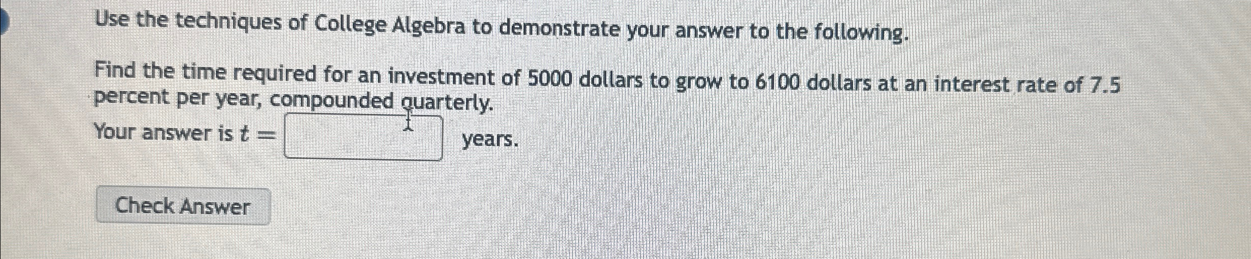Use the techniques of College Algebra to demonstrate | Chegg.com