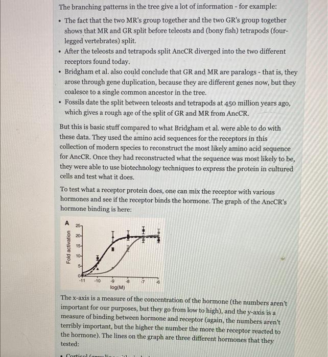 Solved The branching patterns in the tree give a lot of | Chegg.com
